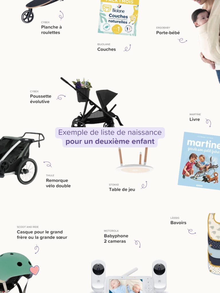 Exemple de liste de naissance pour un 2ème bébé - P'tit Colis